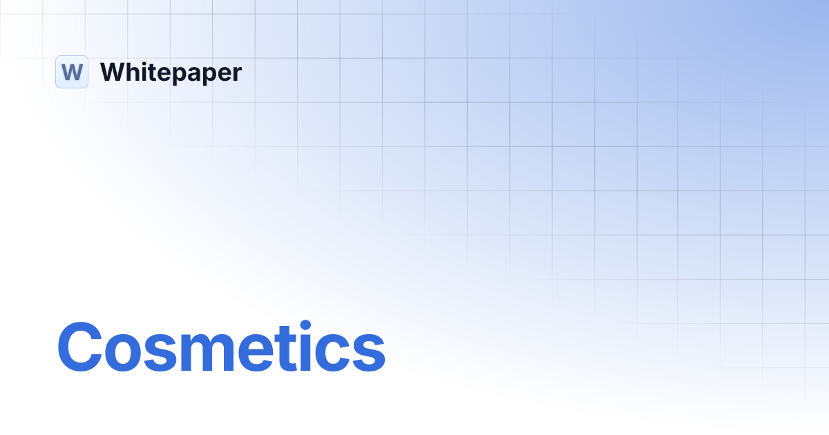 Cosmetics | Whitepaper